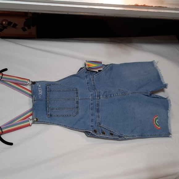 #takepride | Jeans | Adult Rainbow Shortalls Light Wash Size S New With ...